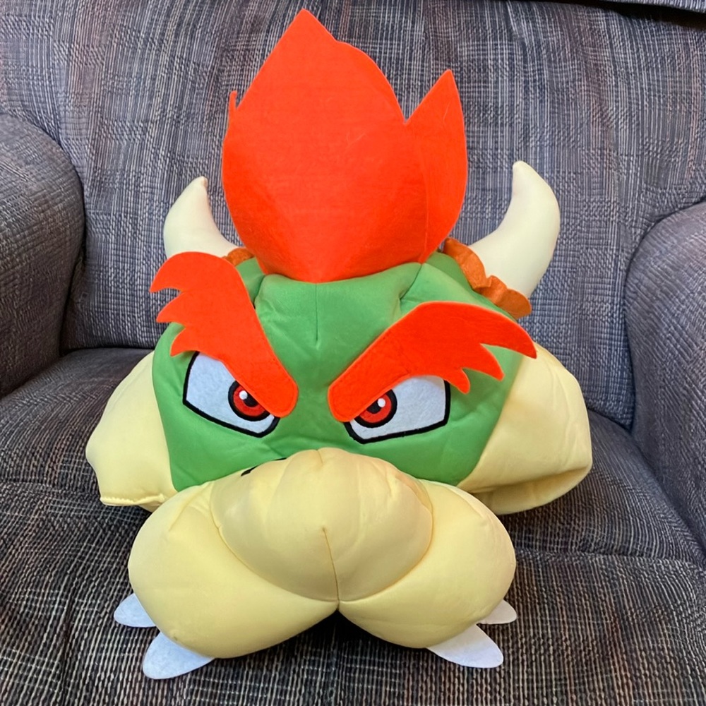 Super Mario Bowser Headpiece Costume Hat - Gem